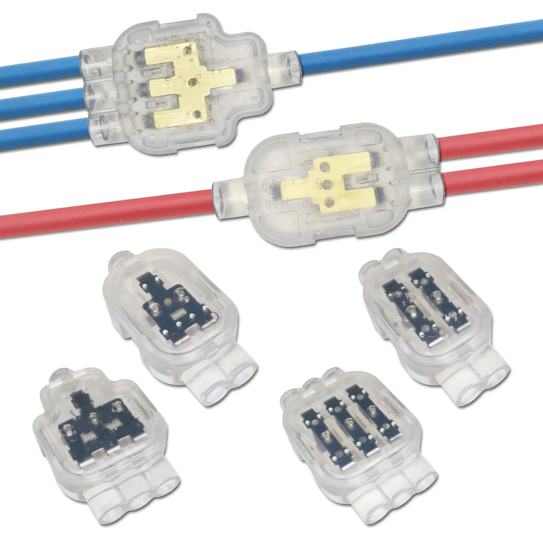 IP68 Quick Push in Terminal block Conductor Connector Electrical ...