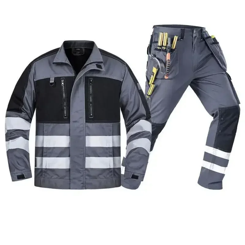 Ropa-de-trabajo-de-seguridad-reflectante-con-m-ltiples-bolsillos ...