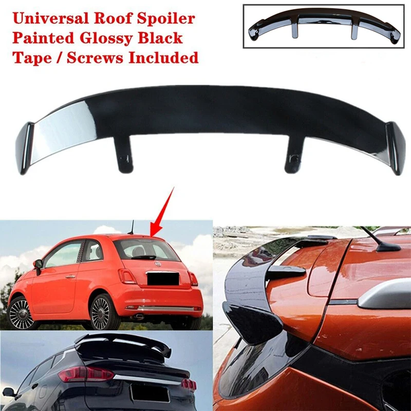 Para fiat 500 2012-2019 cauda traseira abs asa padrão de fibra de ...