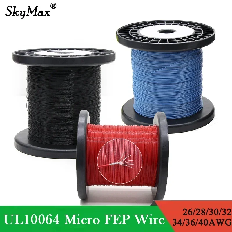 100-200-500M-UL10064-PTFE-Wire-40-36-34-32-30-28-26AWG-PEP-Plastic ...