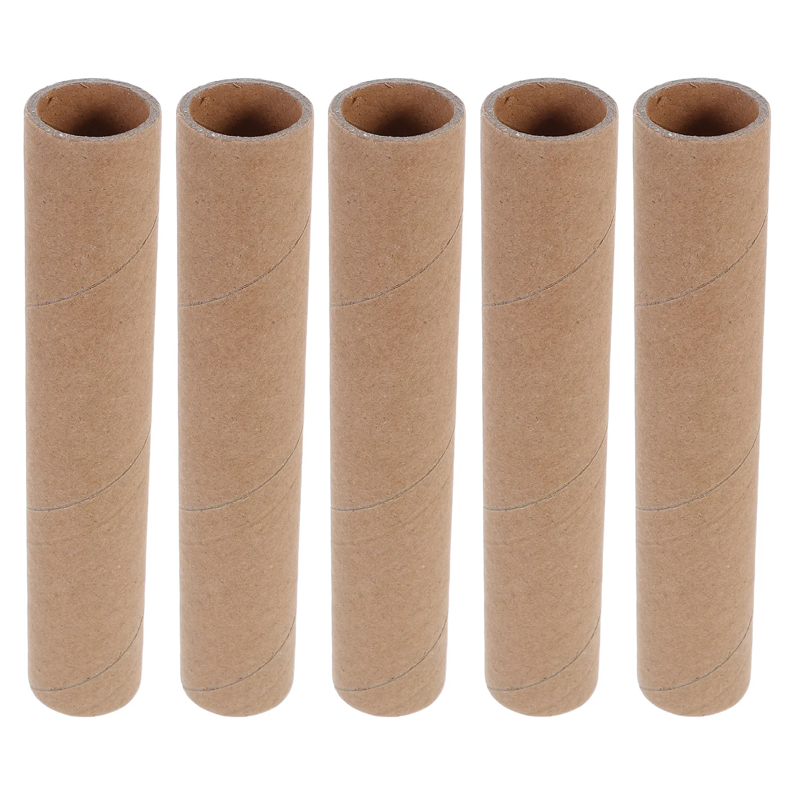5pcs Cardboard Cylinder Posters Container Round Portable Tube Brown ...
