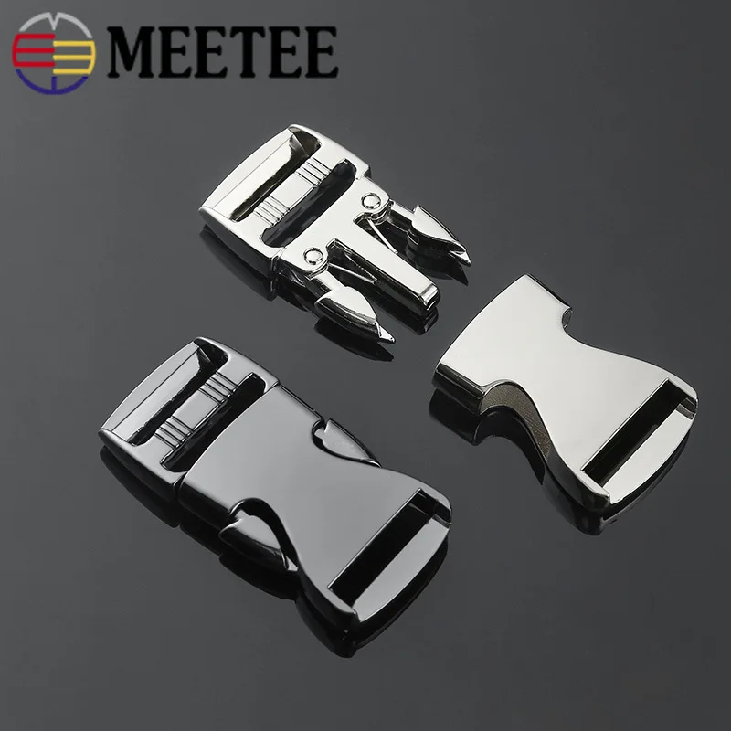 2/5Pcs 25mm Metal Quick Side Release Buckle Bag Belt Dog Collar Webbing ...