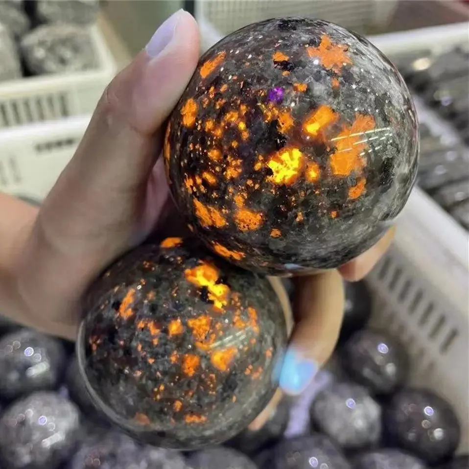 2cm-Crystal-Ball-Natural-Stone-Yooperlite-Powerful-Chakra-Energy-Wicca ...