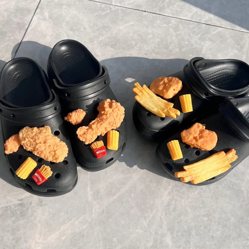 Cute-Cartoon-Food-Shoe-Charms-Designer-Lovely-Simulated-Snacks-Clogs ...