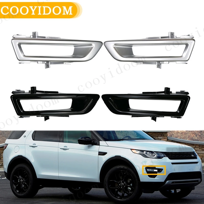 Car-Front-Fog-Light-Lamp-Black-Cover-Trim-Decor-LR061234-LR061299-For ...