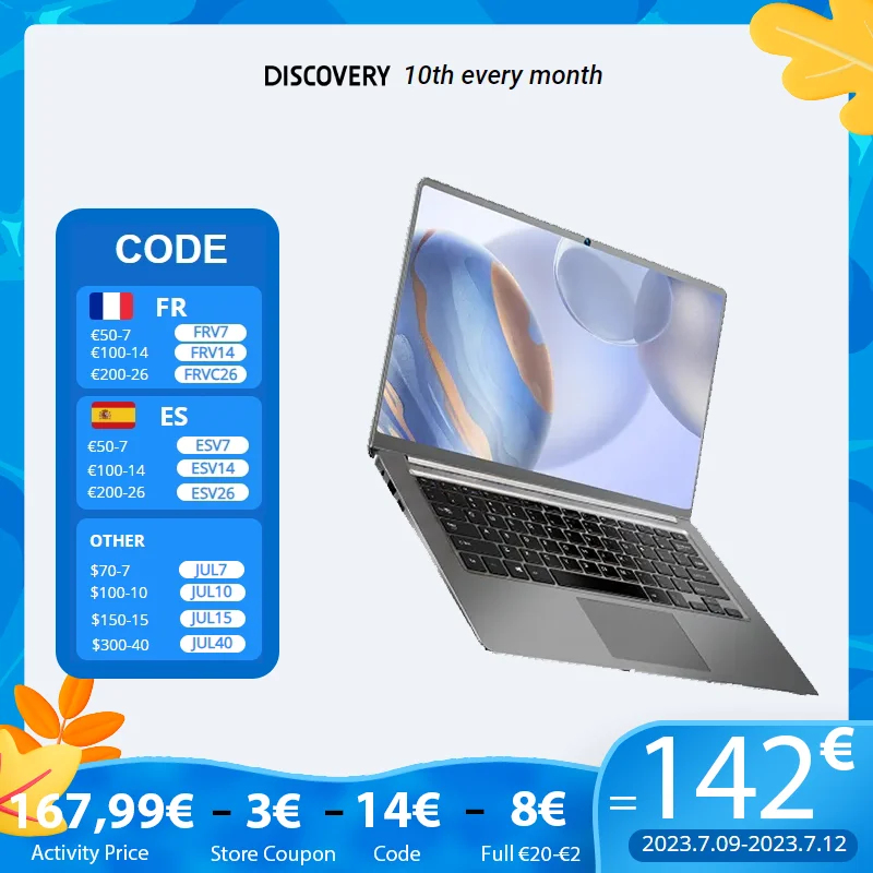 BMAX S14A 14.1 Cal Laptop Intel N3350 CPU 6GB RAM 256GB SSD Windows 10 ...