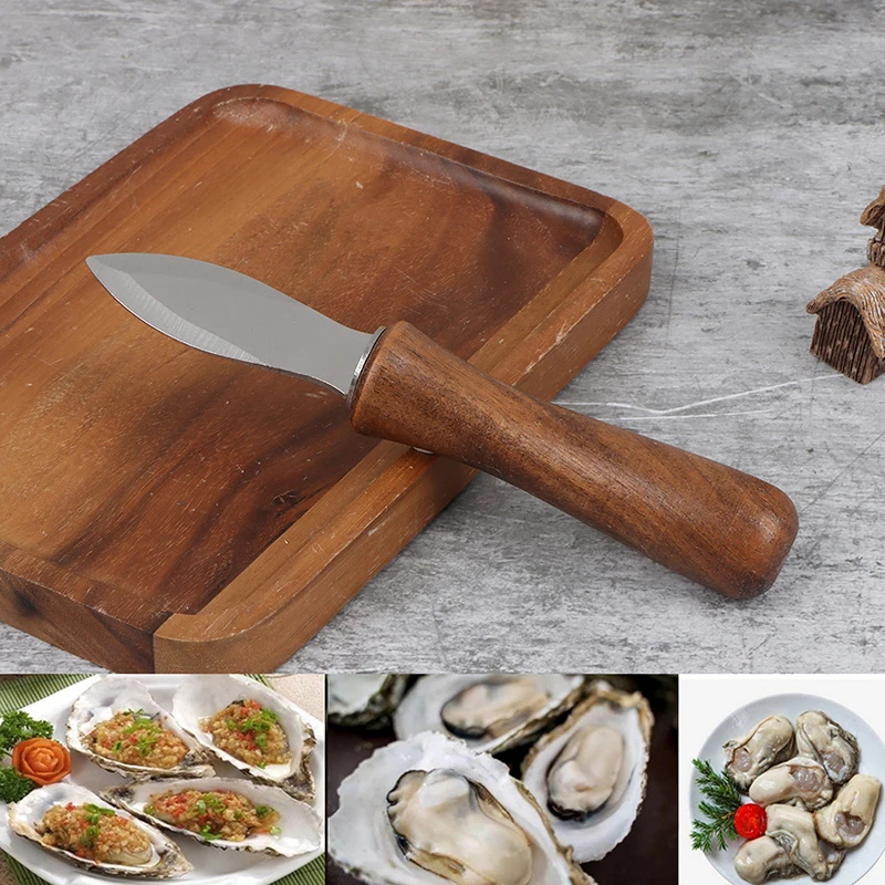 Oyster Knife Opener Stainless Steel Shucker Scallop Shellfish Shucking Tool
