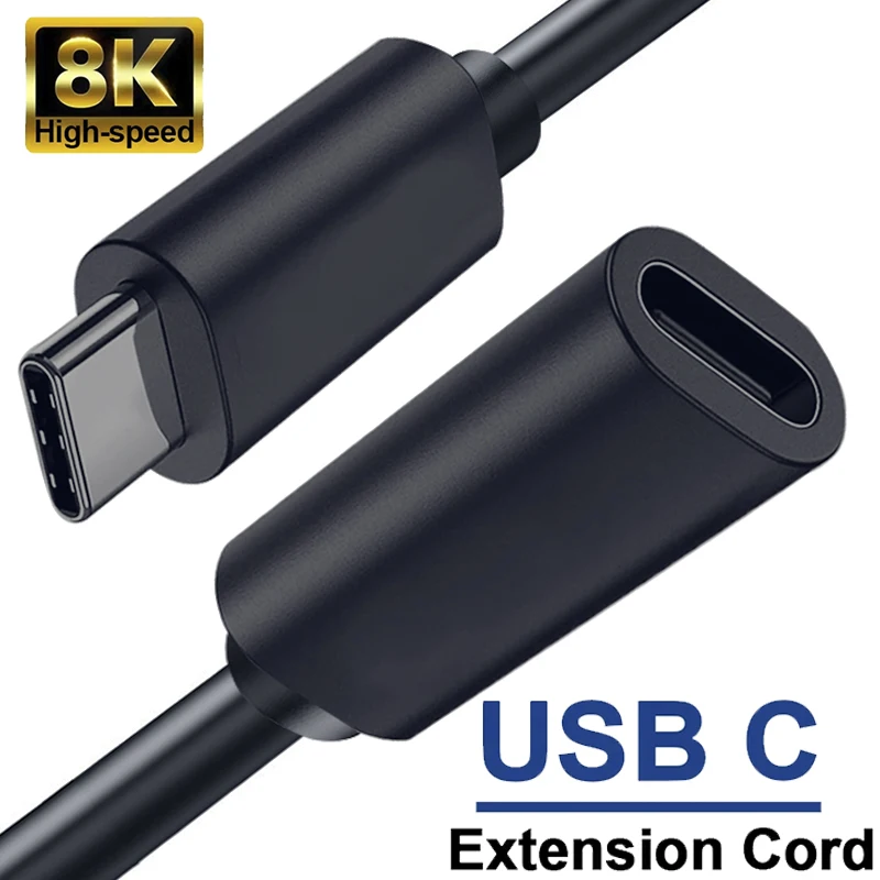 USB-C-Data-Cables-60W-Type-C-Extension-Cord-Type-c-Male-To-Female-3A ...