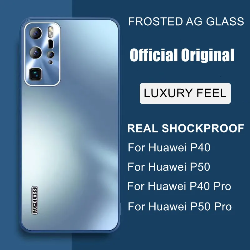 AG funda de vidrio electrochapado para Huawei P50 Pro, carcasa acrílica ...