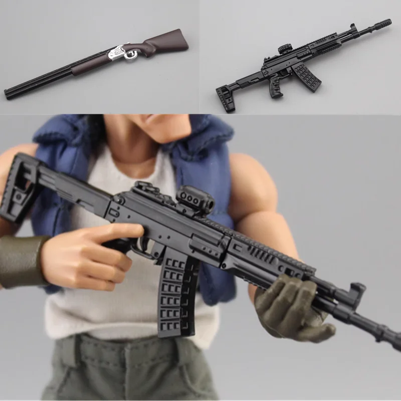 1:12 Scale Diecast Metal Model Toys Gun AK308/Shotgun Dolls For 6 Inch ...