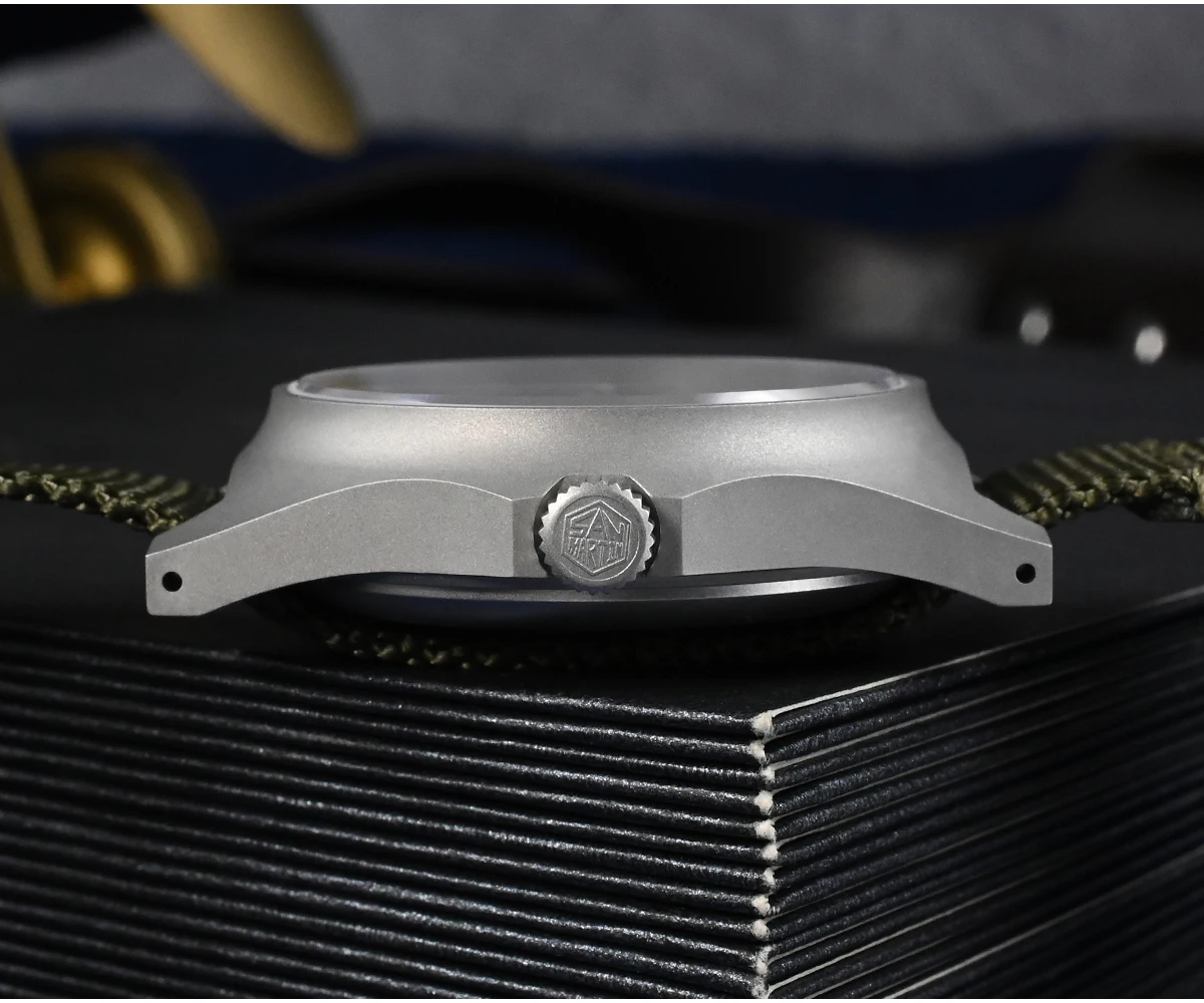 San Martin NH35 Retro Military Pilot Watch 38mm - SN0137G