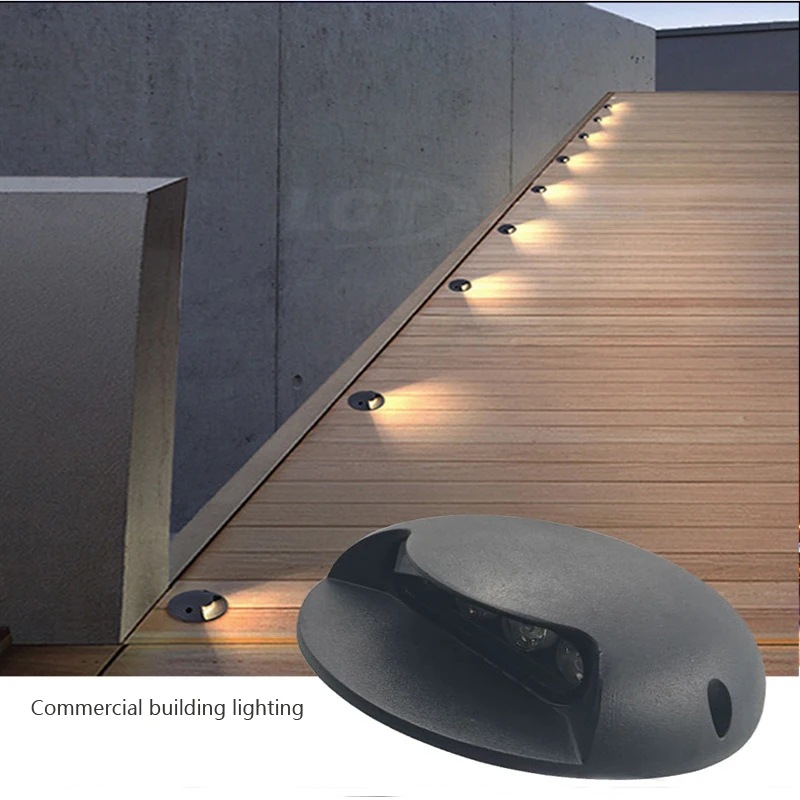 Outdoor Waterproof 3W Step wall lamp LED Sensor Footlight Floor Lamp ...