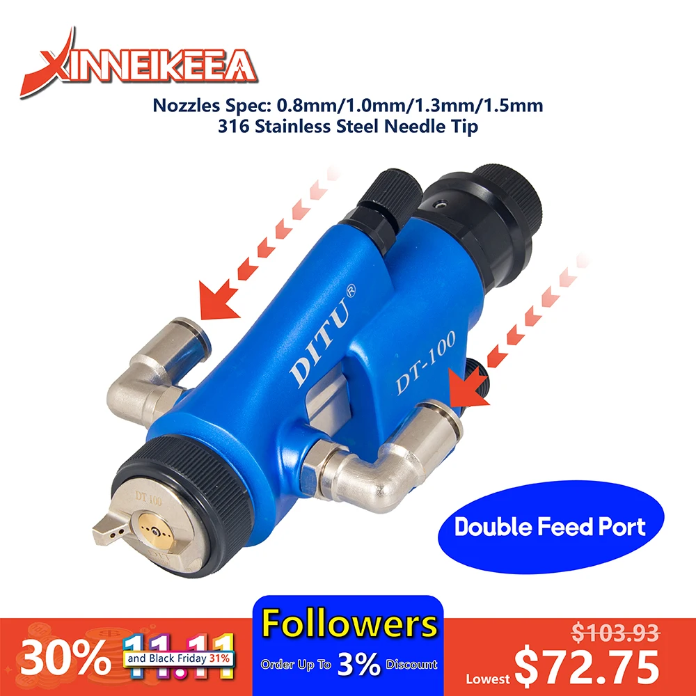 DT-100 Double Feed Automatic Paint Gun Robot Reciprocator Special Paint ...