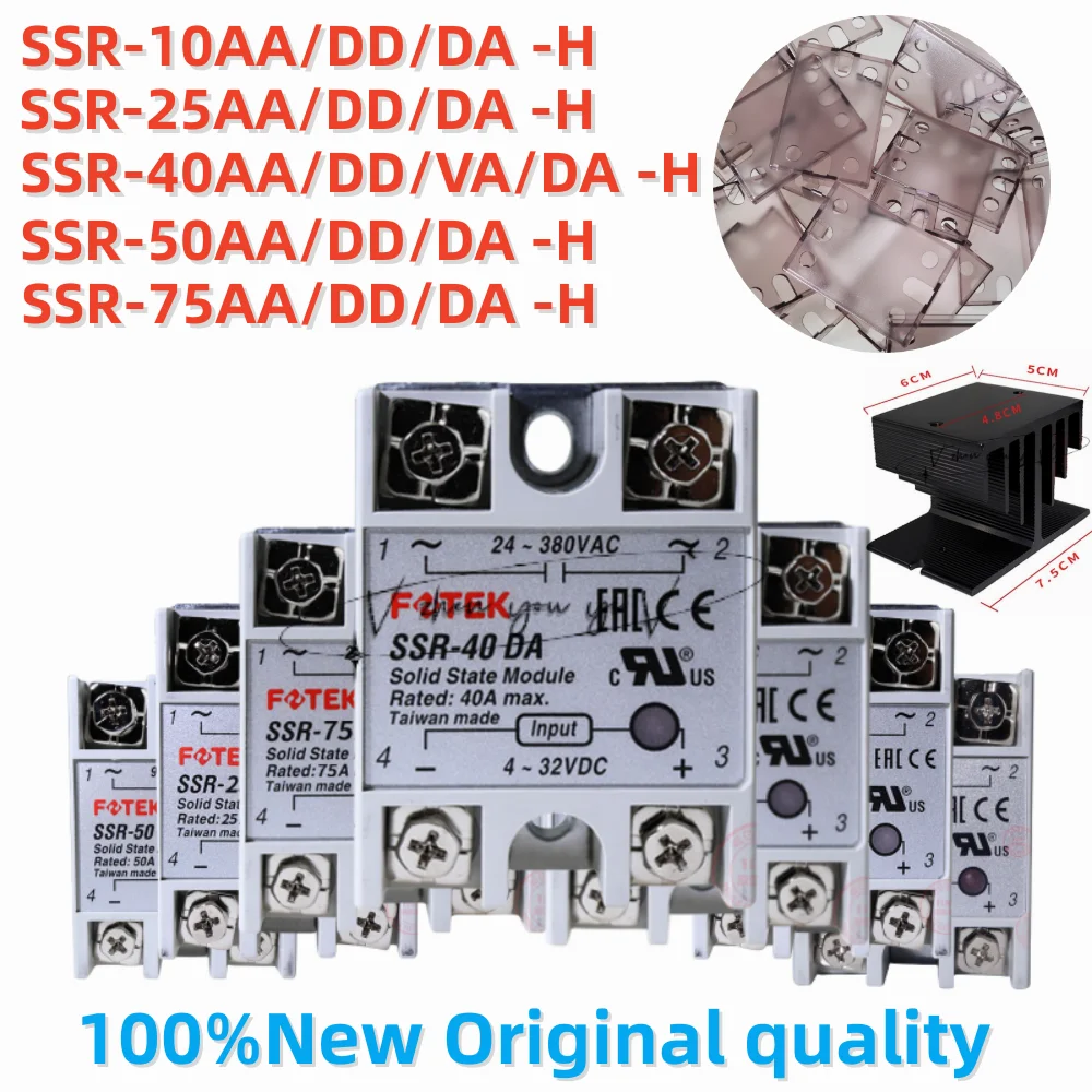 100-New-Original-For-FOTEK-single-phase-solid-state-relay-SSR-40AA-10DD ...
