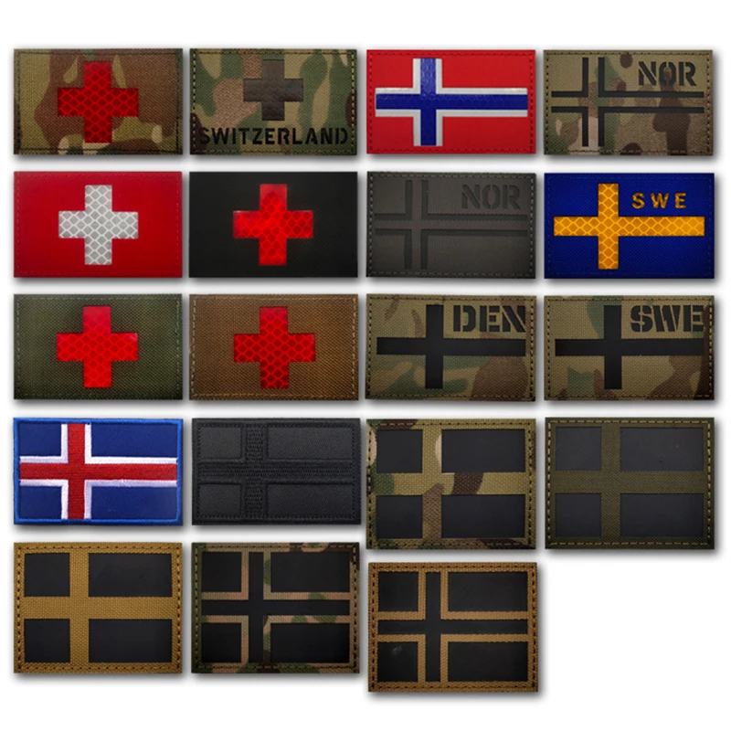 Finland-Finnish-Iceland-Sweden-Denmark-Norway-Switzerland-Flag-Patch ...
