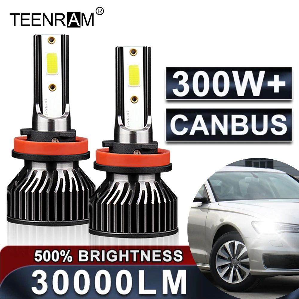 300W-Canbus-LED-Headlight-Bulbs-30000LM-H1-H4-H7-H11-9005-HB3-9006-HB4 ...