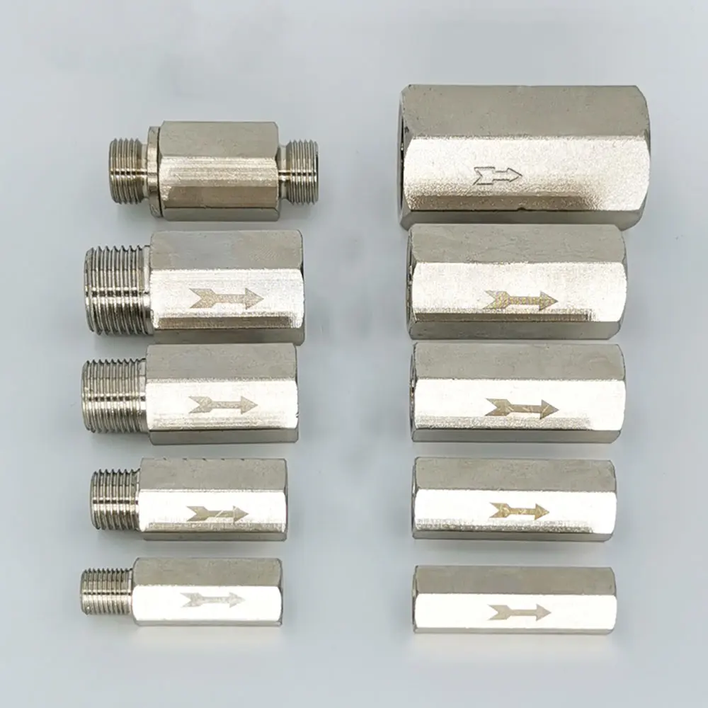 1/8" 1/4" 3/8" 1/2" 3/4" 1" BSP Female Male Brass One Way Non-Return Check Valve Water Gas Fuel ...