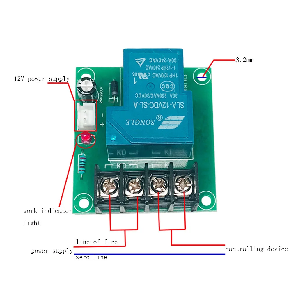 High Current Contactor Switch XH-M138 30A 12V Electric Relay Board DC ...