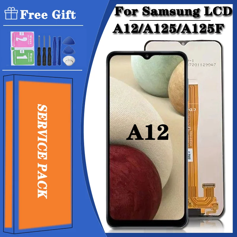 Original-For-Samsung-Galaxy-A12-LCD-SM-A12F-SM-A12F-DSN-LCD-Display ...