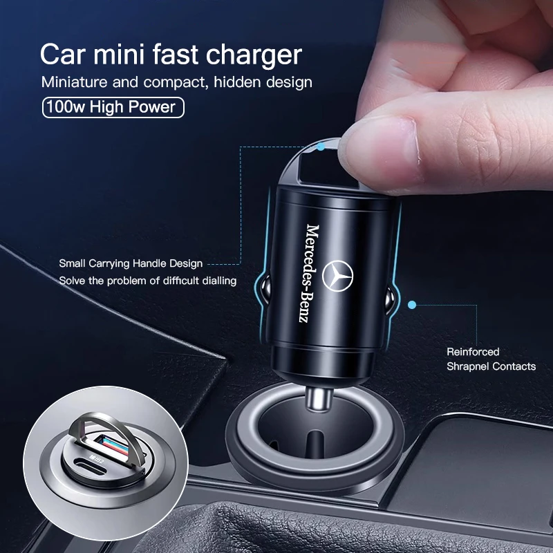 Car-Charger-USB-Type-C-Phone-Hidden-Fast-Charging-Convert-Plug-For ...