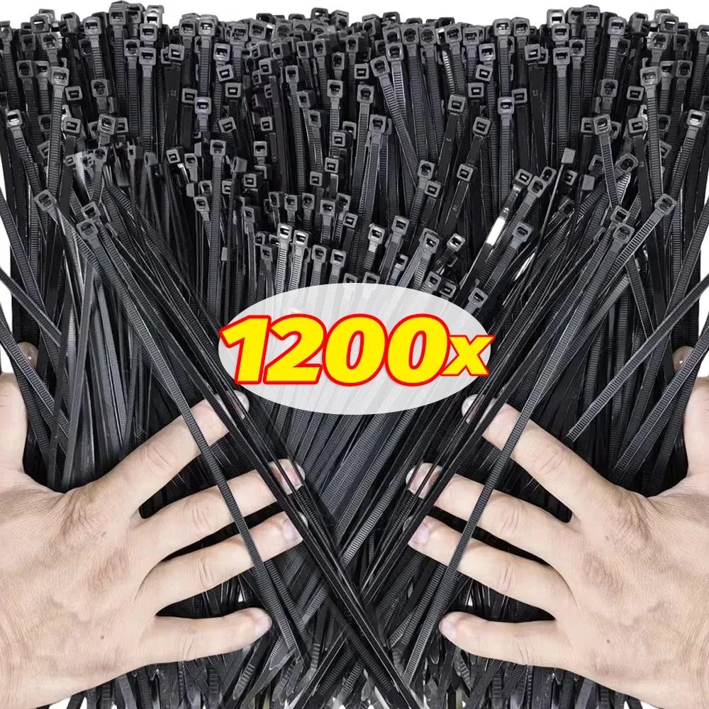1200-100pcs-Nylon-Cable-Ties-Self-Locking-Plastic-Cord-Cable-Tie ...