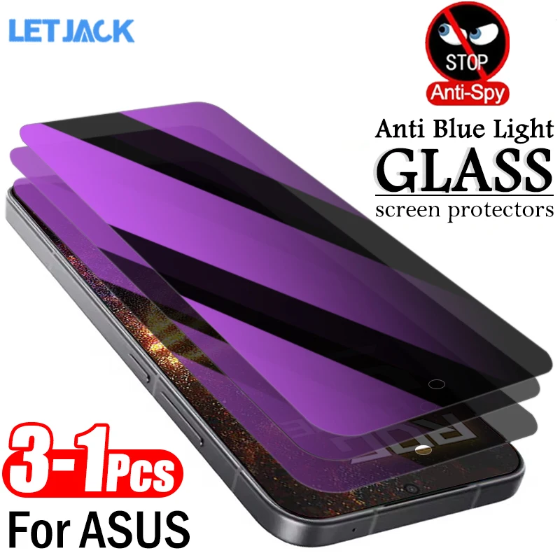 1-3Piece Anti-blue Light + Anti-Spy Tempered Glass for Asus ROG Phone ...
