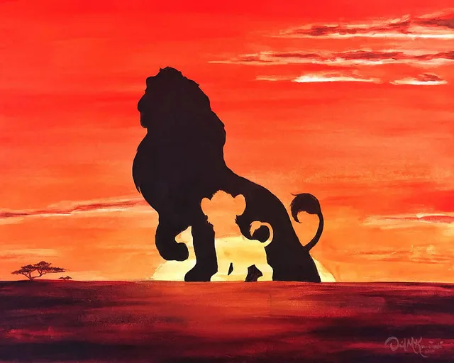 Fondo De Puesta De Sol Rey León