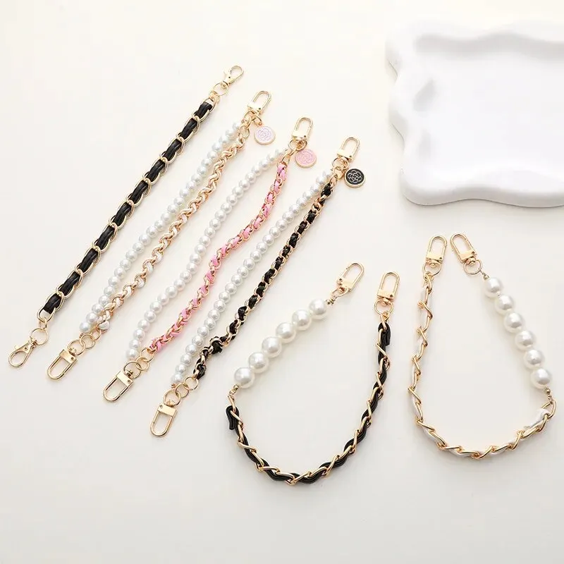 Pearl-Double-Chain-Mobile-Phone-Chain-Diy-Shell-Jewelry-Student-Water ...