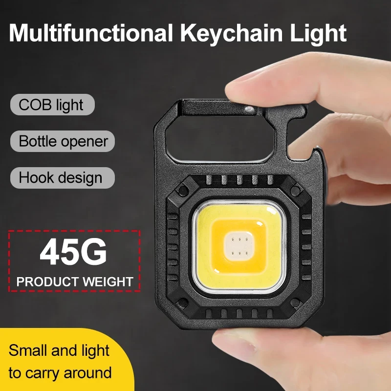 COB 미니 LED 작업등, USB 충전식 휴대용 손전등, 다기능 키체인 라이트, 야외 캠핑 비상등| | - AliExpress