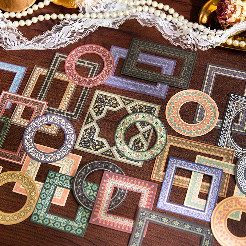 30Pcs-Classic-Frame-Hollowed-Out-Card-Material-Paper-Junk-Journal ...