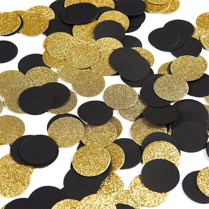 Gold Confetti On Table