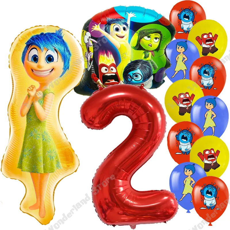 Juego de ramos de globos de Disney Inside Out, azul, rojo, 32 pulgadas, suministros para fiesta ...