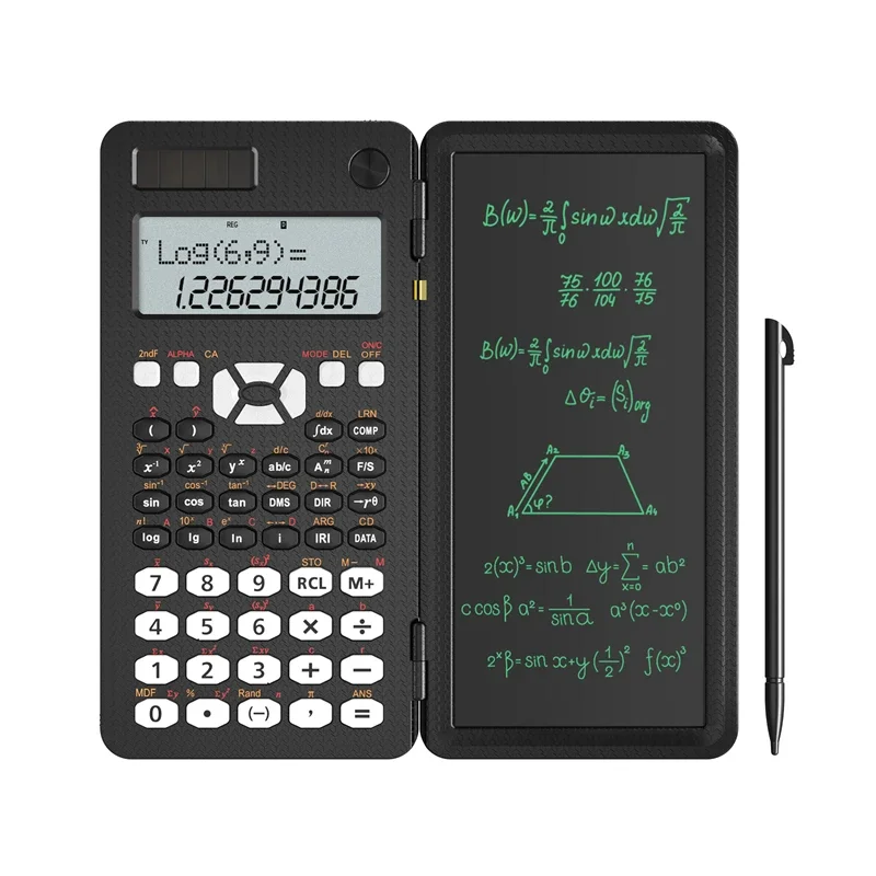 Mini-Scientific-Calculator-with-Writing-Tablet-Calculators-Notepad-Memo ...