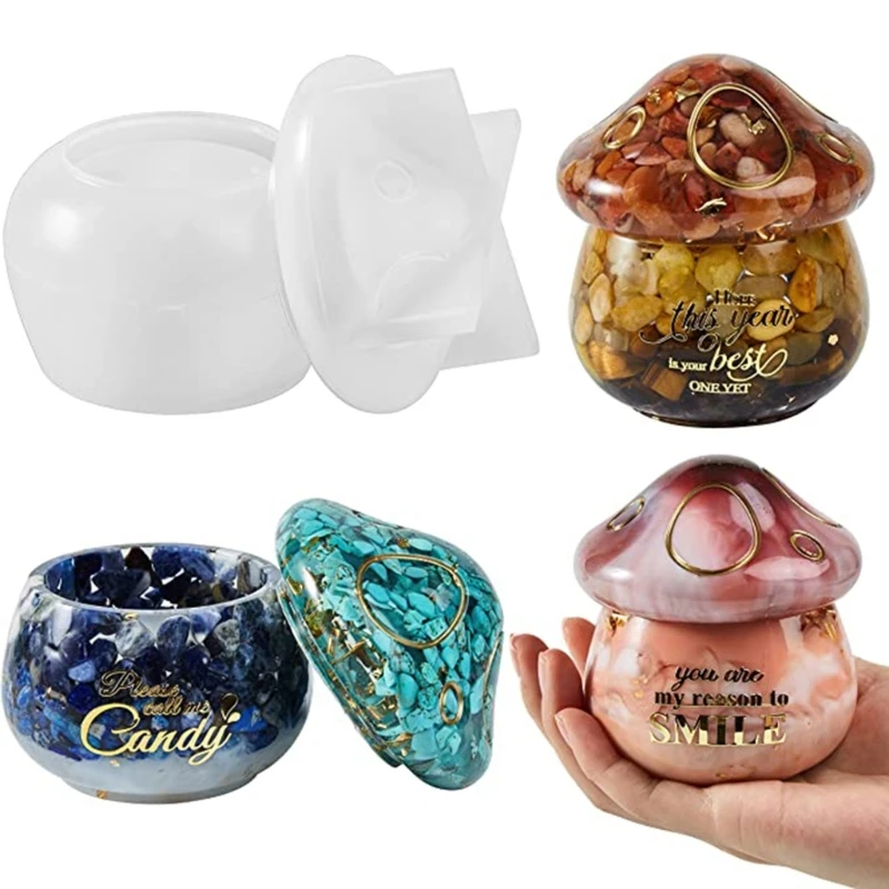 Mushroom Jar Storage Box Container Molds Storage Box Mold Silicone Mold ...