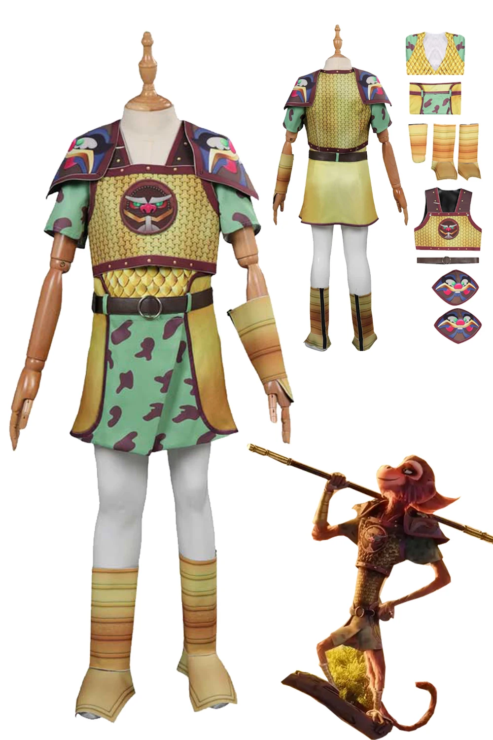 Kids Monkey Cosplay Outfits Movie The Monkey Cosplay King Costume ...