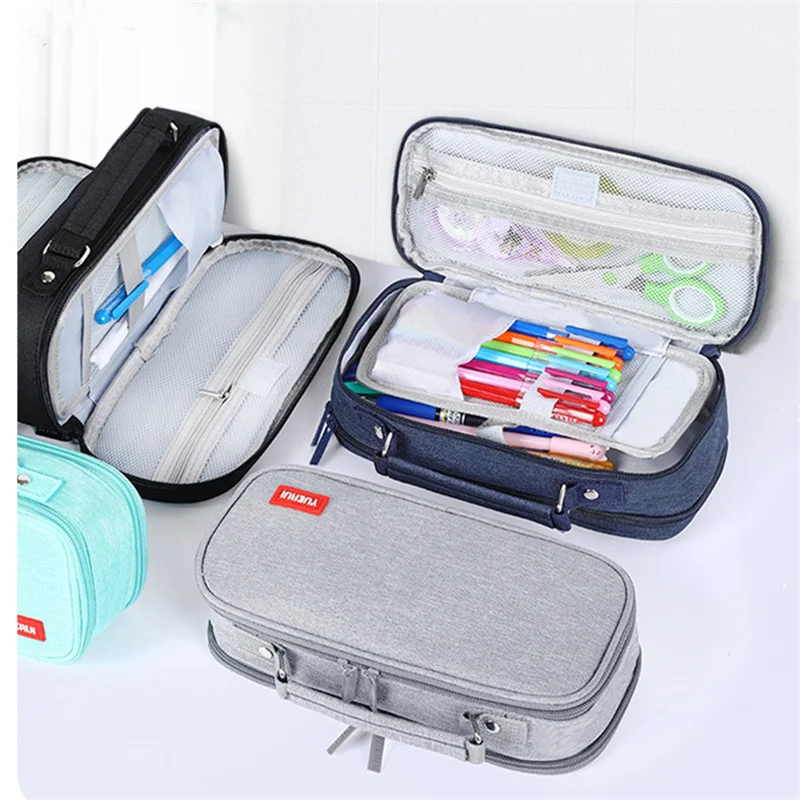 Student-portable-pencil-case-School-stationery-storage-bag-Canvas-pen ...