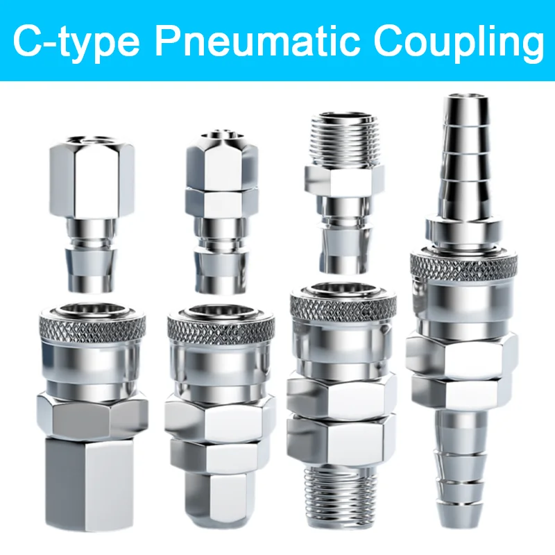 Pneumatic Fitting Quick Coupler Connector Quick Release Fitting ...