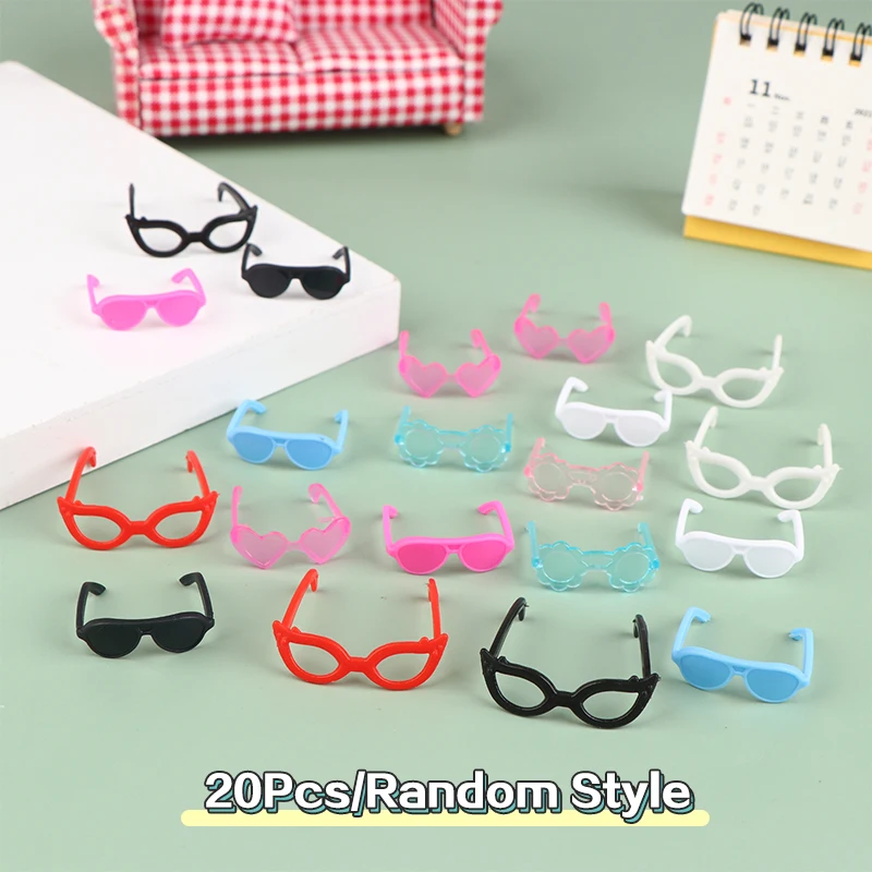 20Pcs-Doll-Glasses-Dollhouse-Miniature-Colourful-Glasses-Eyewear-Cool ...