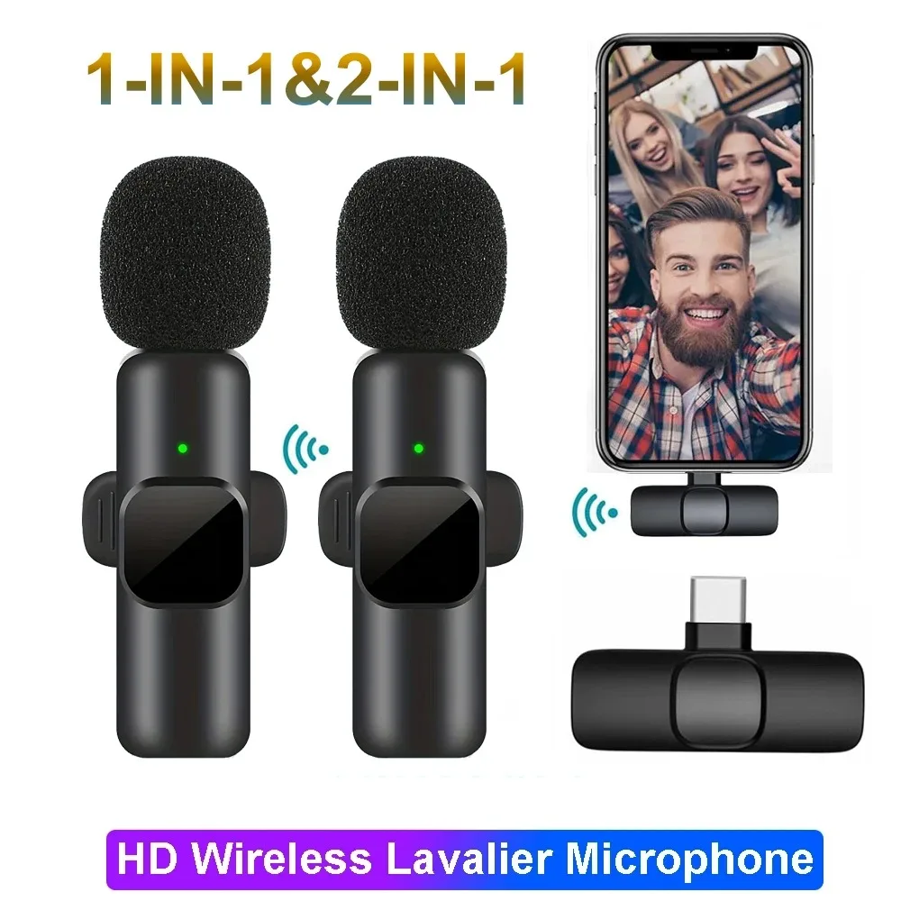 Wireless-Lavalier-Microphone-Audio-Video-Recording-Mini-Mic-For-iPhone ...