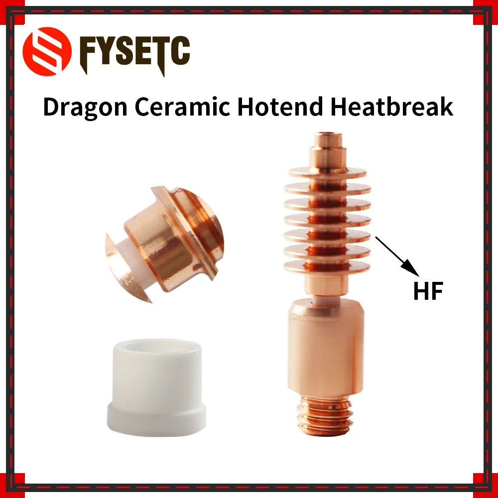 FYSETC-Dragon-Hotend-Ceramic-Core-V2-0-High-Flow-Standard-V6-Throat-for ...