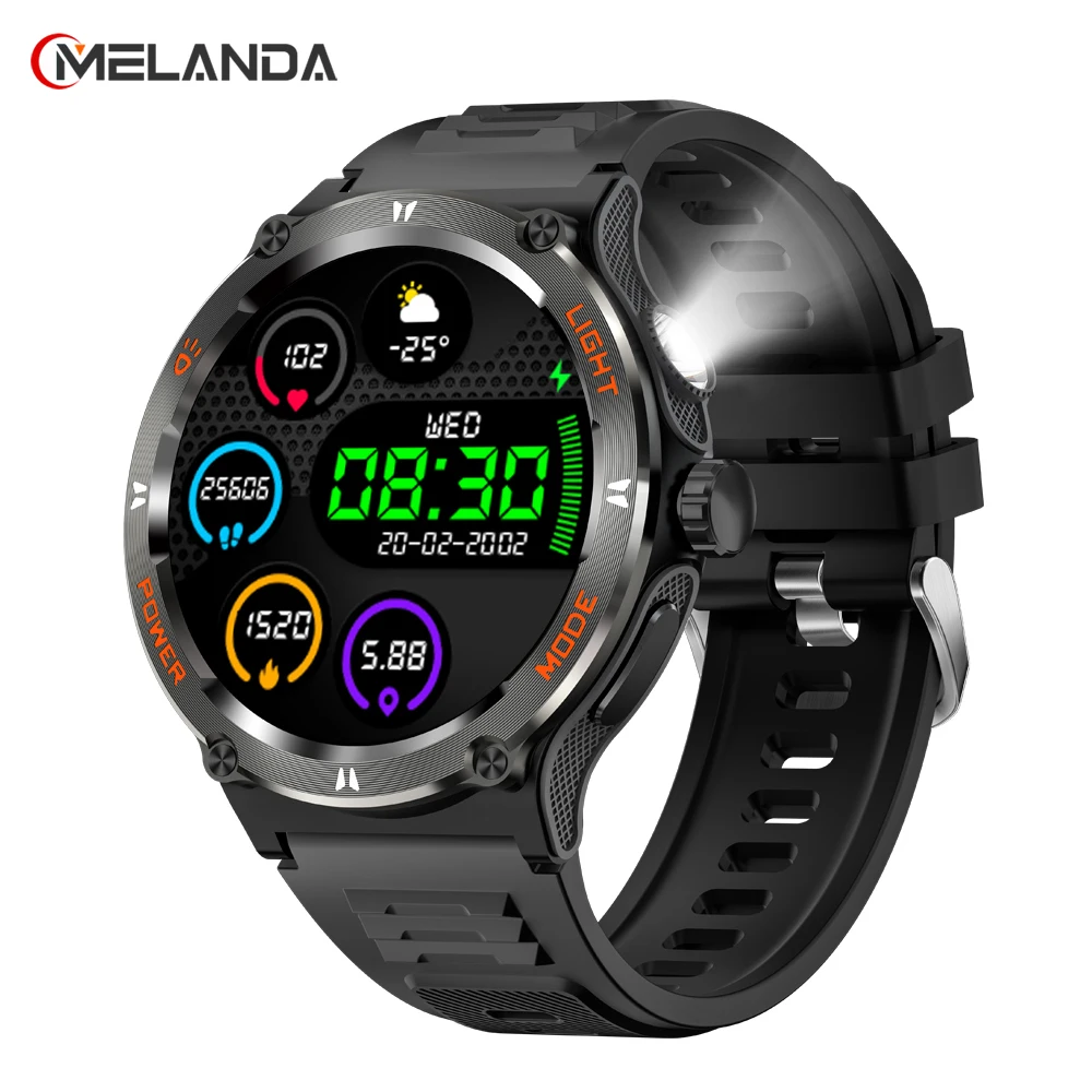 MELANDA-reloj-inteligente-KT76-para-exteriores-pulsera-con-Bluetooth-HD ...
