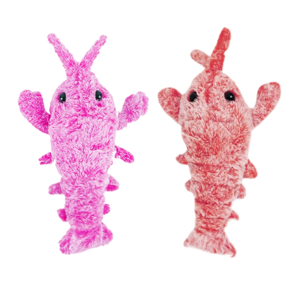 USB-Charging-Interactive-Shrimp-Dog-Toys-Cute-Plush-Lobster-Cat-Toy ...