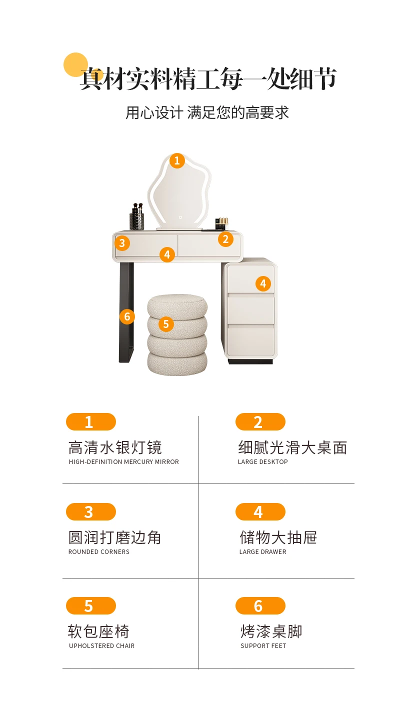 Storage Dressers Bedroom Computer Salon Drawers Makeup Table – Porpop