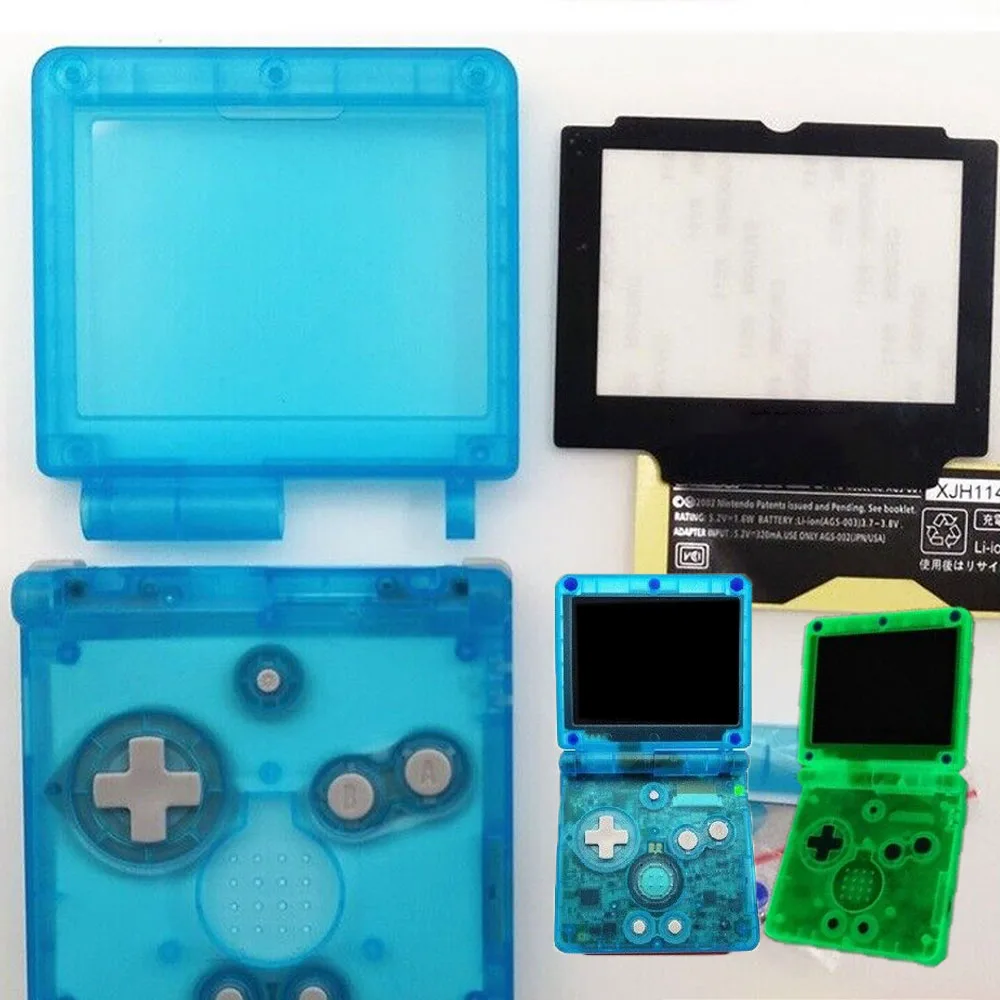 Glow-In-The-Dark-Clear-Blue-Shell-Housing-Case-For-Nintendo-Game-Boy ...