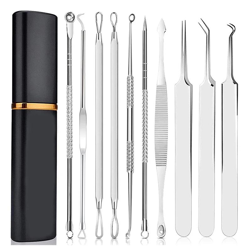 Blackhead-Remover-Tool10-Pcs-Professional-Pimple-Comedone-Extractor ...