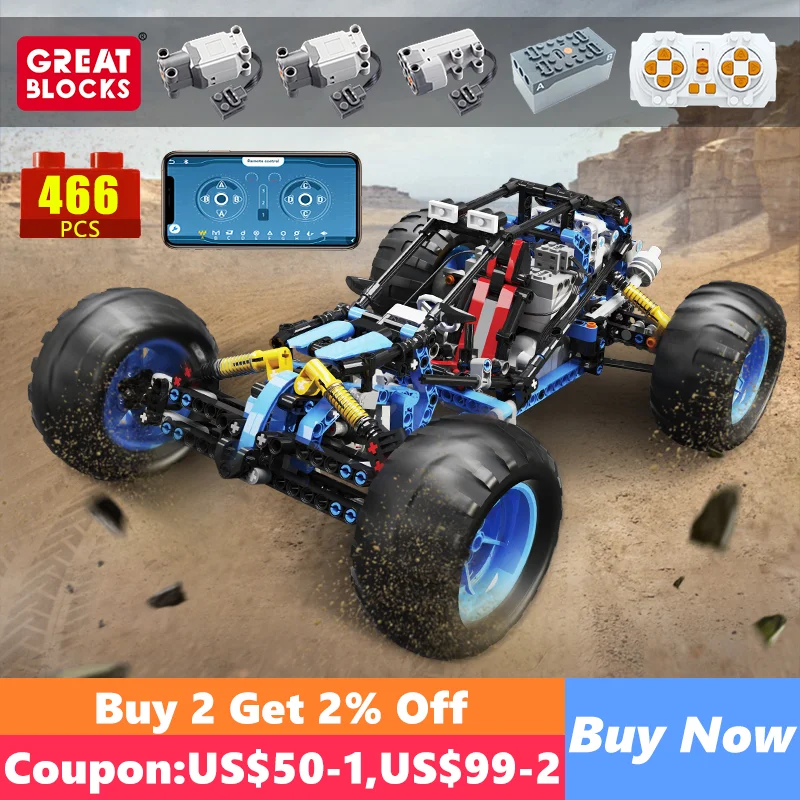 Technical Car K96116 Moter Power APP Remote Control Bricks Building ...