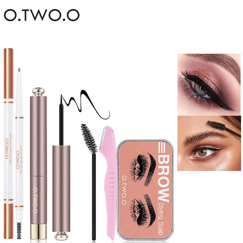 O-TWO-O-3pcs-Eyes-Makeup-Set-Eyebrow-Soap-Brow-Pencil-Eyeliner ...
