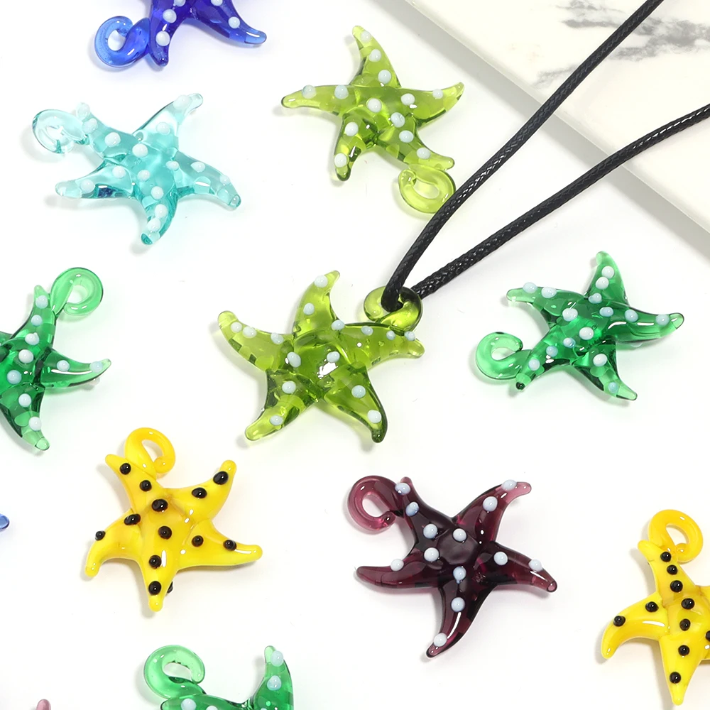 Cute-Starfish-Miniature-Figurine-Charms-Colorful-Tiny-Sea-Star-Fish ...