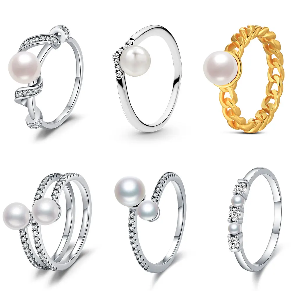 925-Silver-Simple-Pearl-Ring-For-Women-Elegant-Classic-Vintage-Rings-Party-Fashion-Jewelry-Gift ...