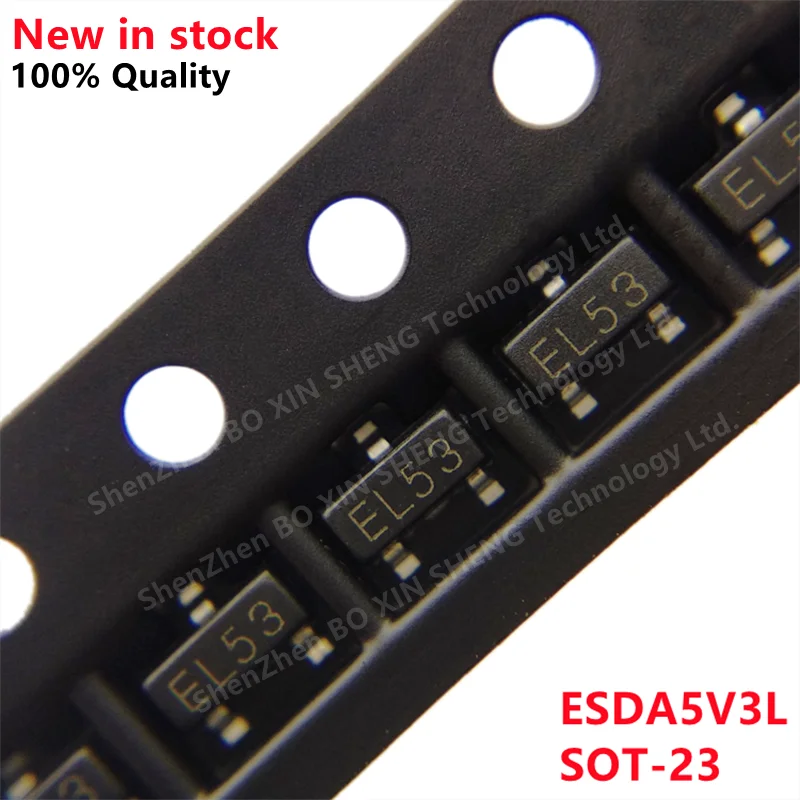 50 pces esda5v3l sot-23 esda14v2l esda6v1l marcação: el53 el15 el61 smd ...